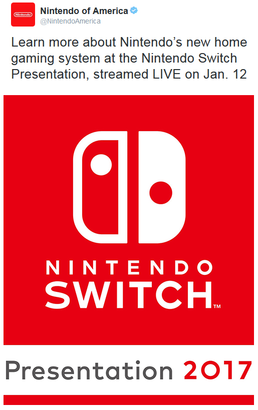 Nintendo Switch release date, price announced on January 12